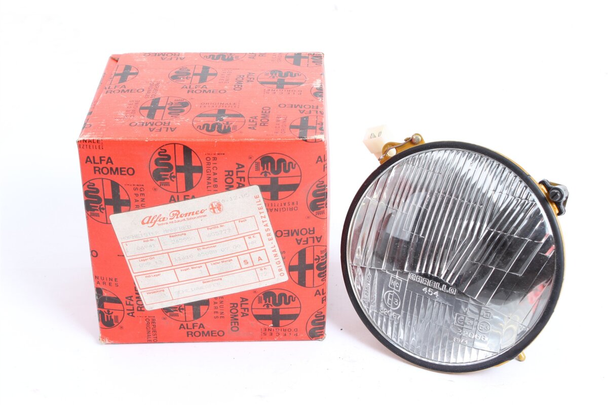 Headlight insert low beam outside right Alfetta GT+Giulia Nuova NEW